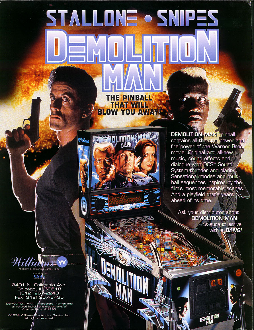 Demolition Man Pinball Machine - Elite Home Gamerooms | Order Now!