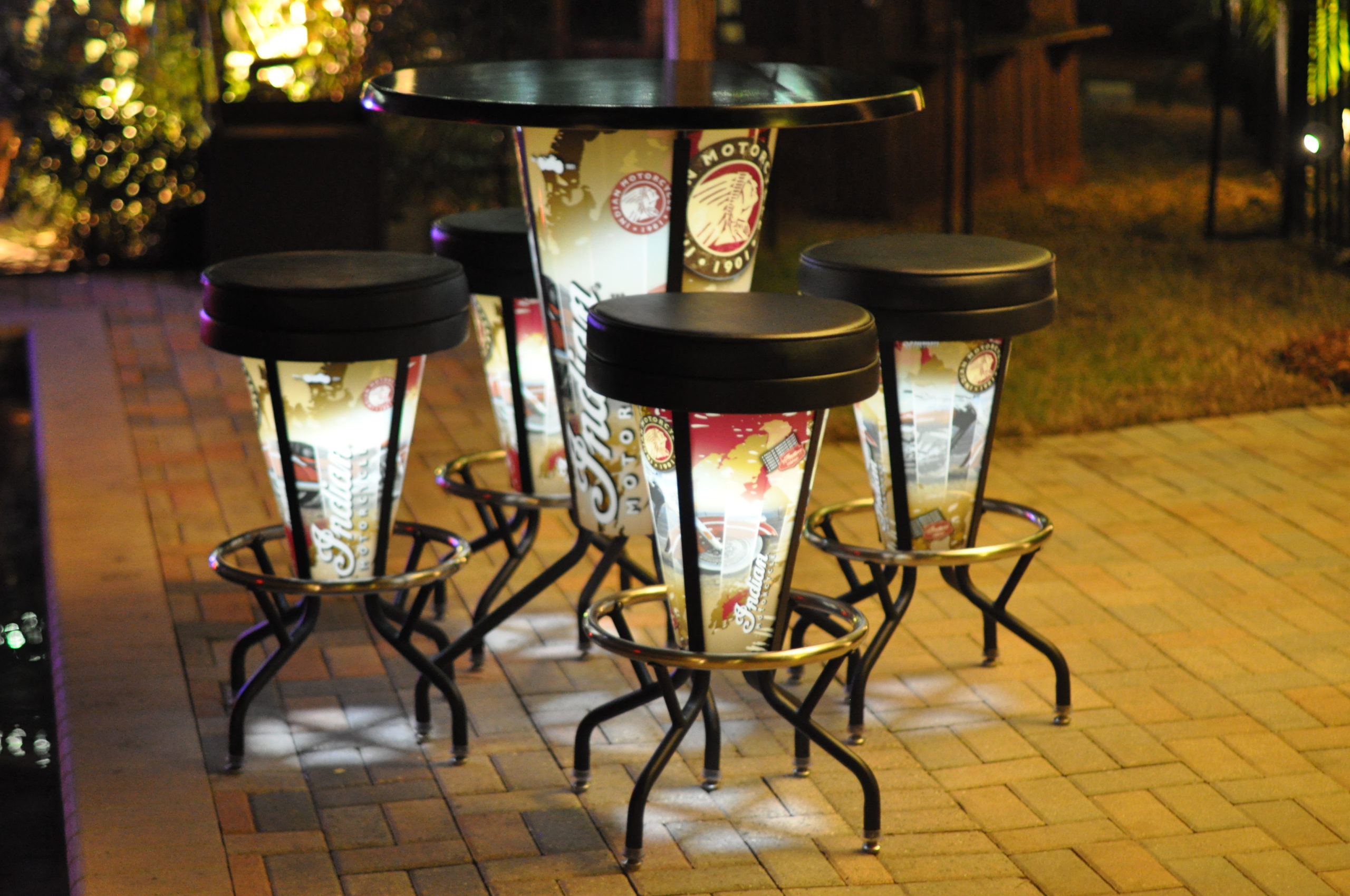 Elite Light Up Table and Stools - Elite Home Gamerooms