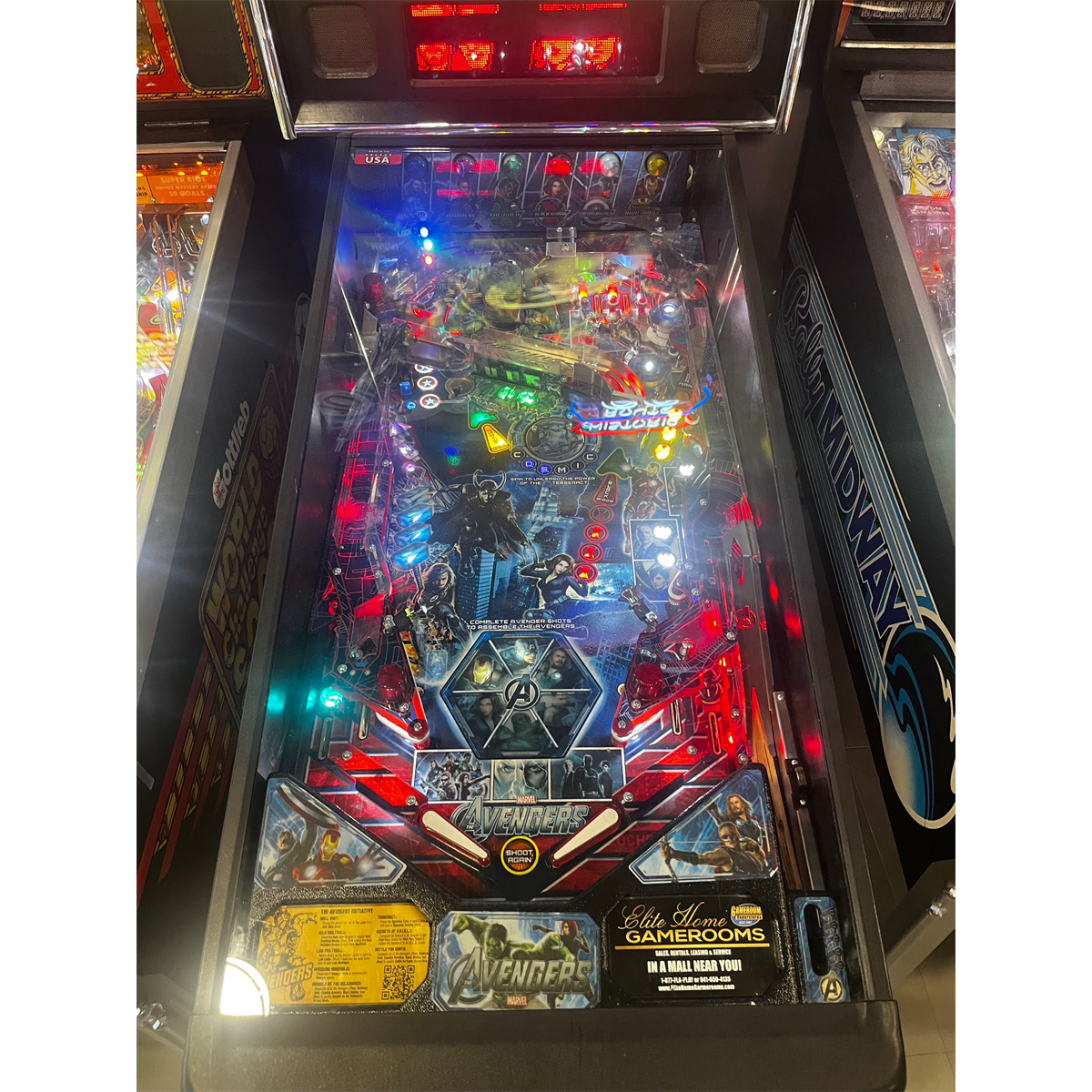 Marvel Avengers Pinball Machine - Elite Home Gamerooms