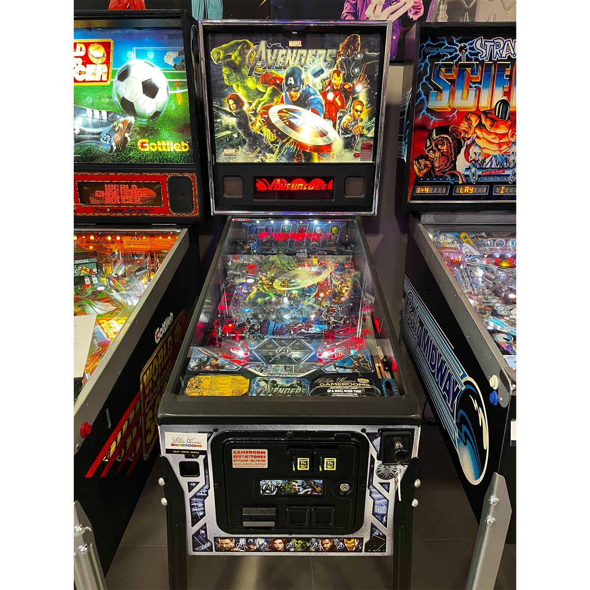 Marvel Avengers Pinball Machine - Elite Home Gamerooms