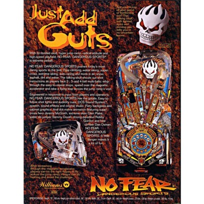 No Fear Pinball Machine - Elite Home Gamerooms