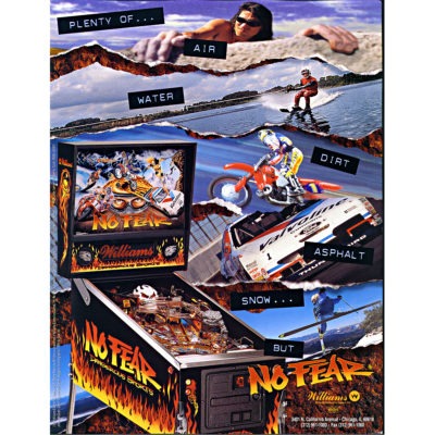 No Fear Pinball Machine - Elite Home Gamerooms