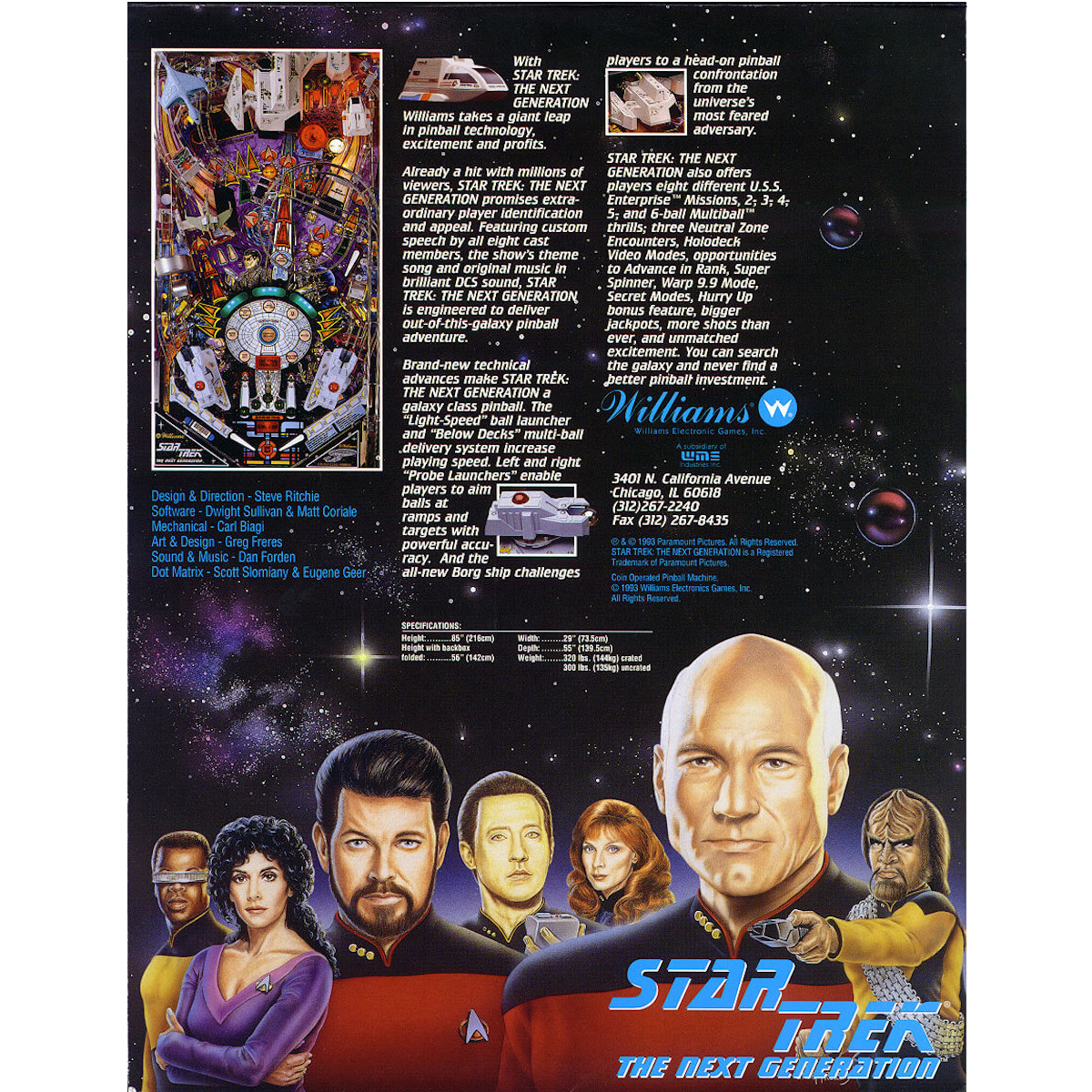 Star Trek: The Next Generation Pinball Machine - Elite Home Gamerooms