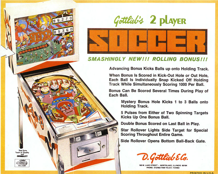 Soccer Pinball Machine - Elite Home Gamerooms