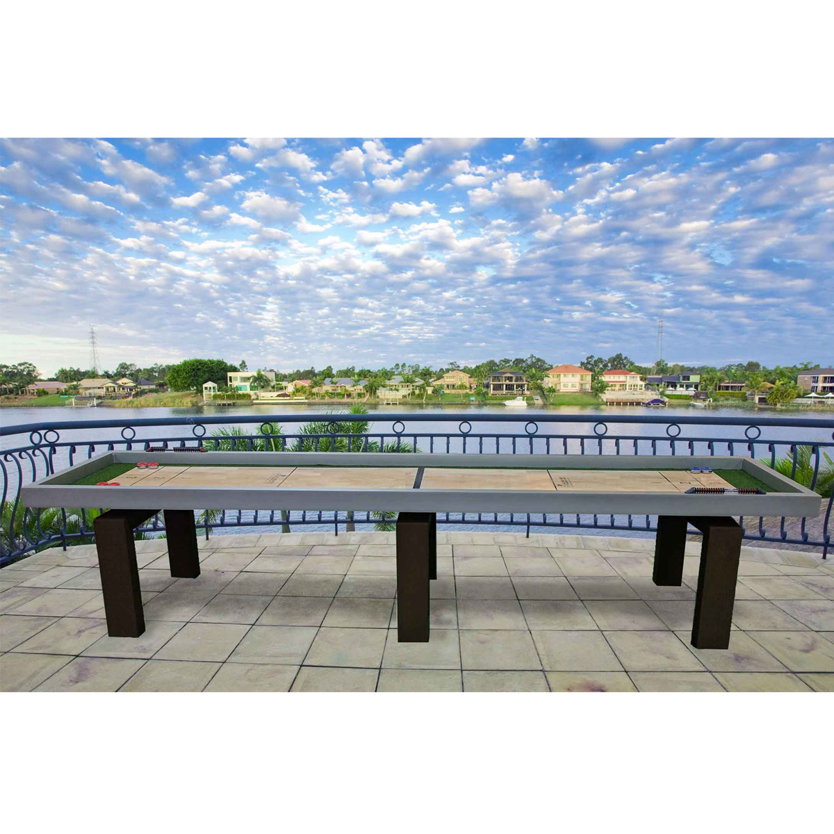 R&R Outdoor Shuffleboard Table - Elite Home Gamerooms