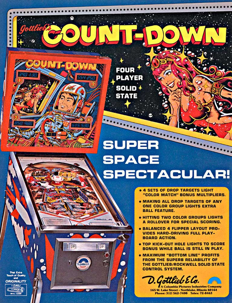 Count-Down Pinball Machine - Elite Home Gamerooms