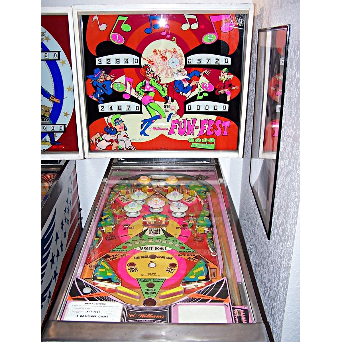 Fun-Fest Pinball Machine by Williams - Elite Home Gamerooms
