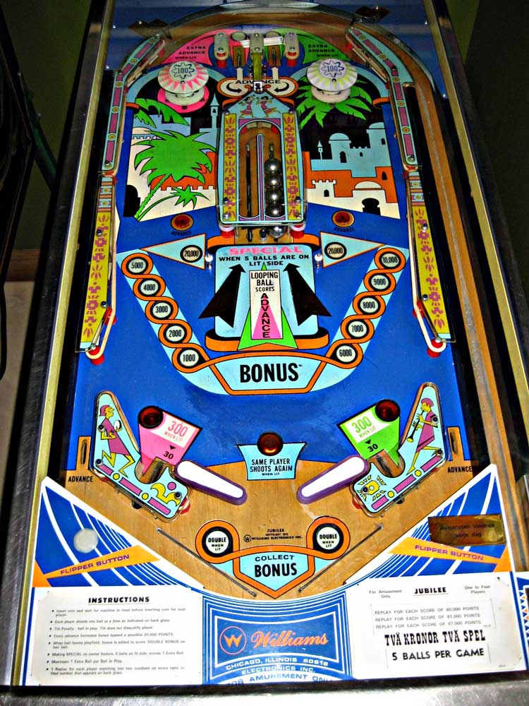 Jubilee Pinball Machine by Williams - Elite Home Gamerooms