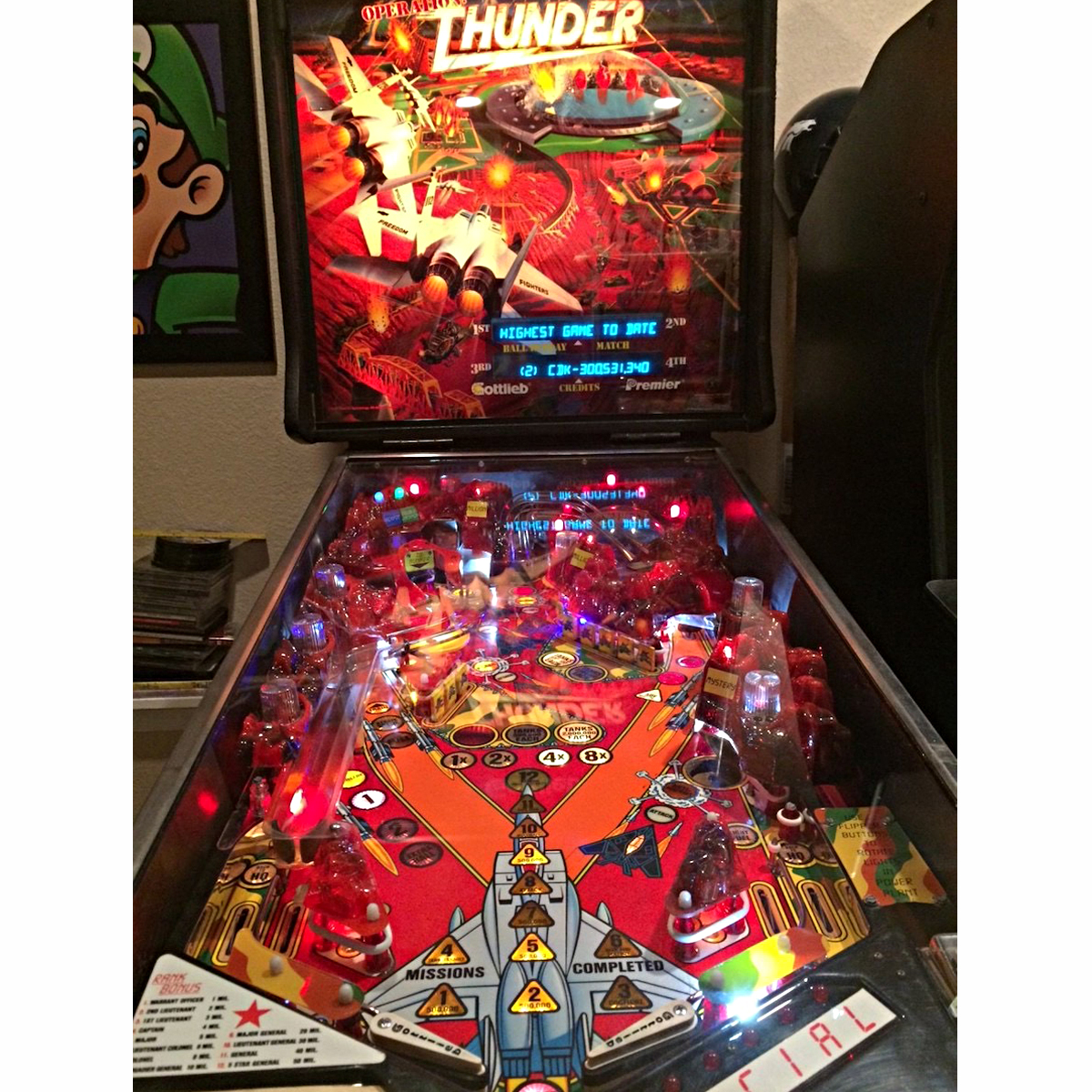 Operation: Thunder Pinball Machine - Elite Home Gamerooms