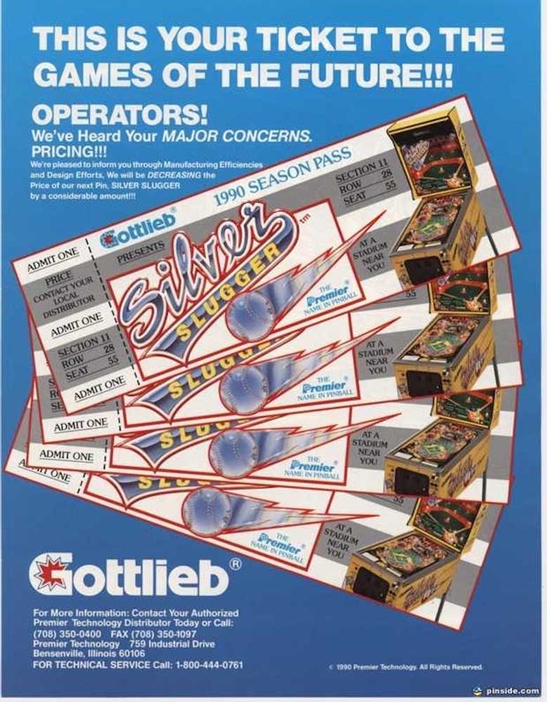 Silver Slugger Pinball Machine - Elite Home Gamerooms