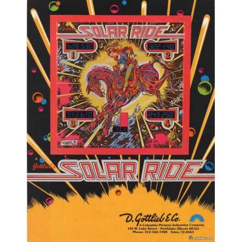 Solar Ride Pinball Machine - Elite Home Gamerooms
