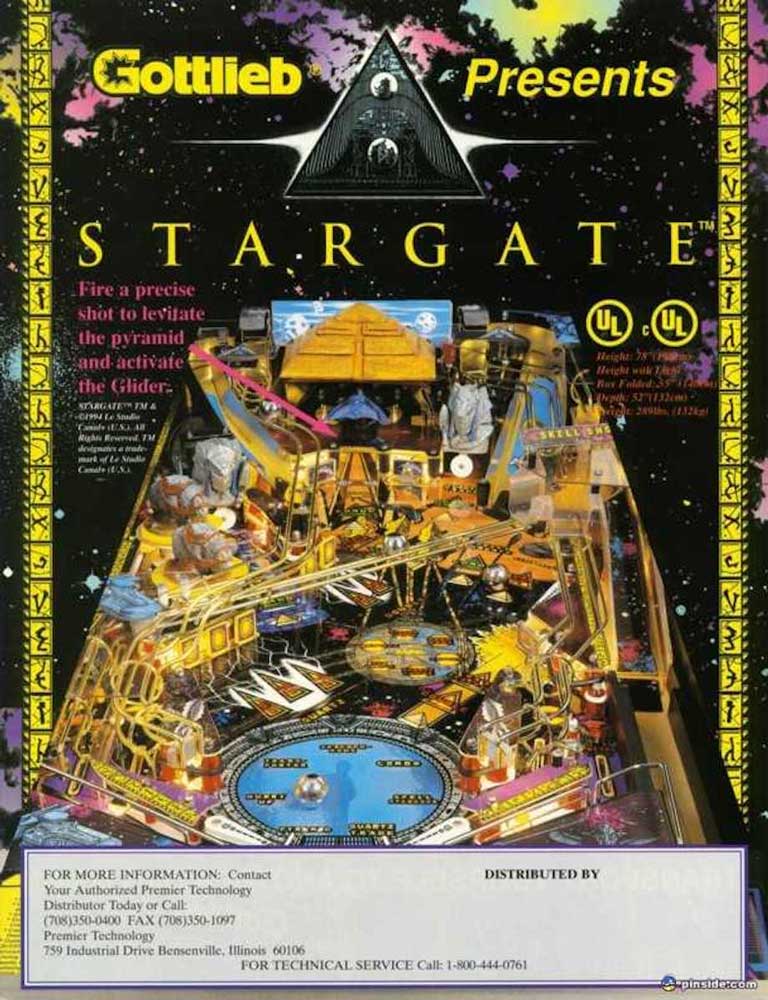 Stargate Pinball Machine - Elite Home Gamerooms