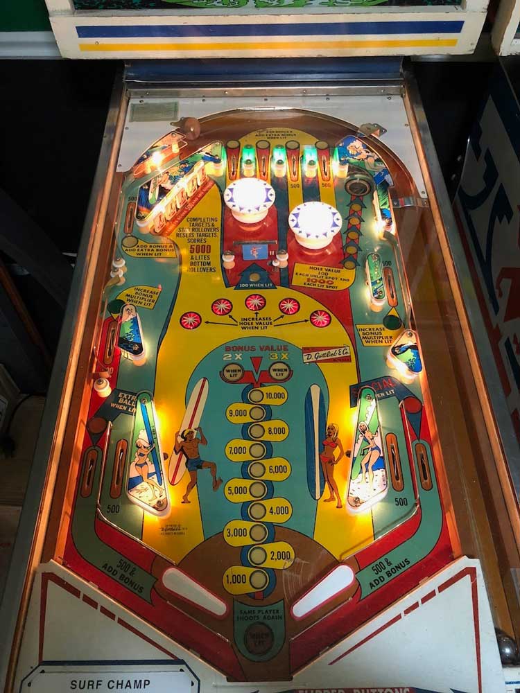 Surf Champ Pinball Machine - Elite Home Gamerooms