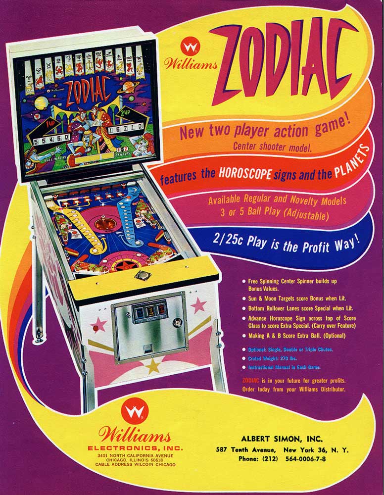 Zodiac Pinball Machine - Elite Home Gamerooms | Pinball
