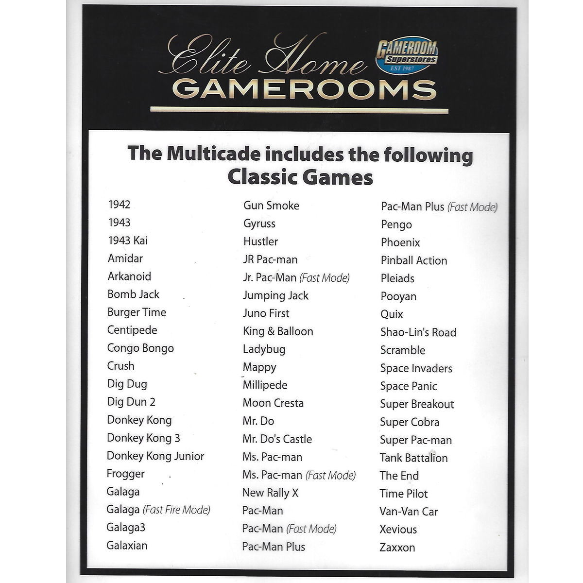 Pac-Man's Arcade Party Tabletop - Super Pac 60 in 1 - Elite Home Gamerooms