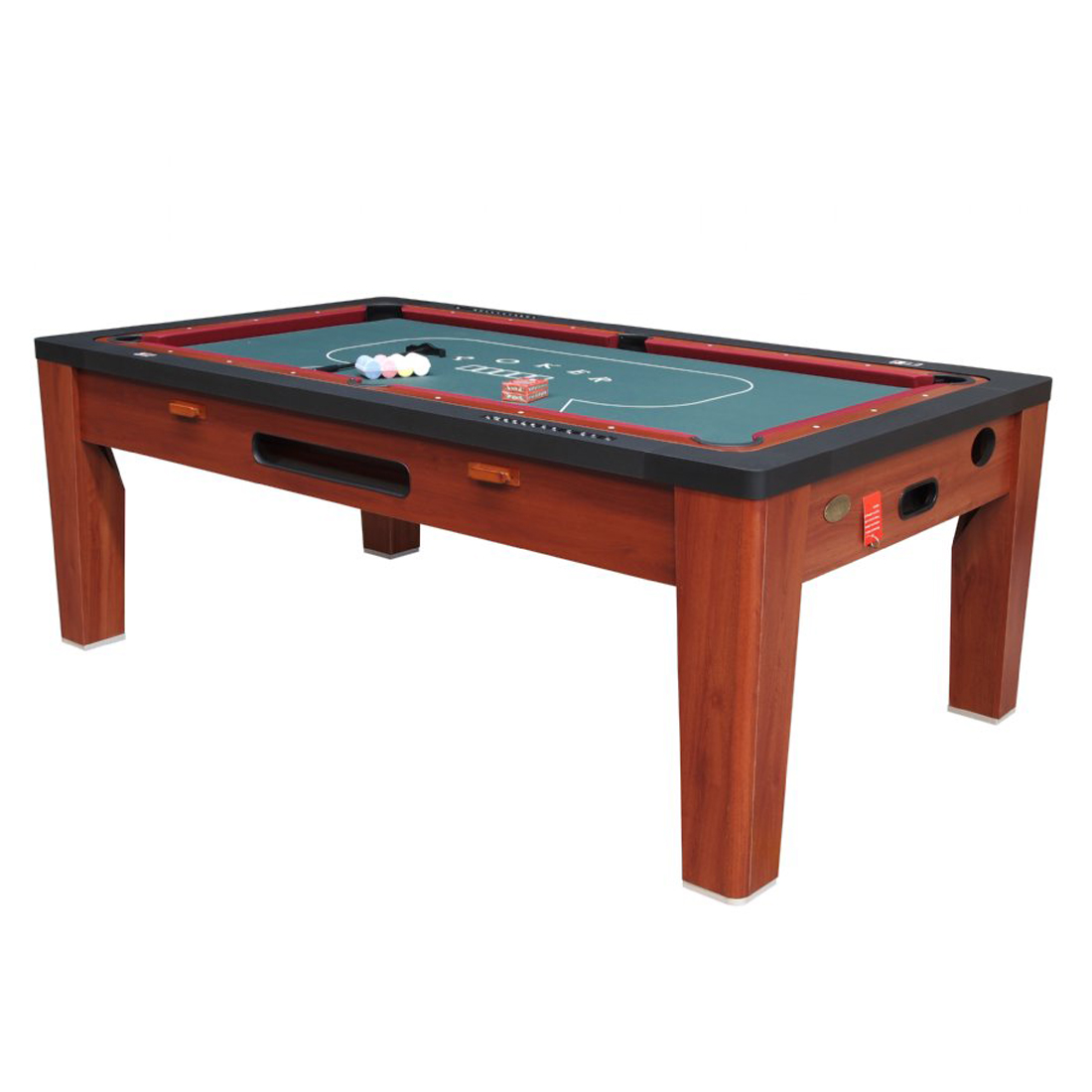 6 in 1 Multi Game Table - Cherry - Elite Home Gamerooms
