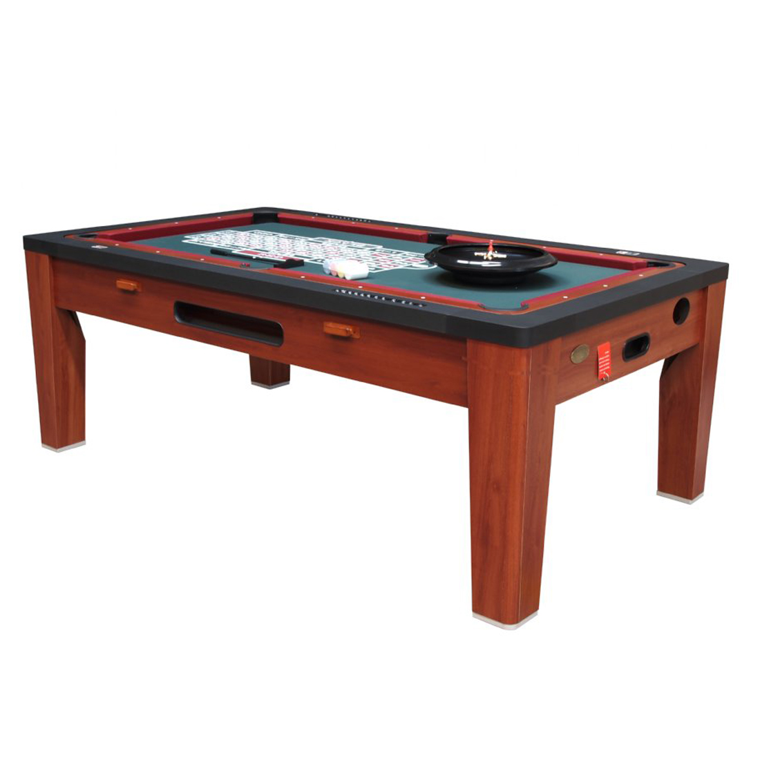 6 in 1 Multi Game Table - Cherry - Elite Home Gamerooms