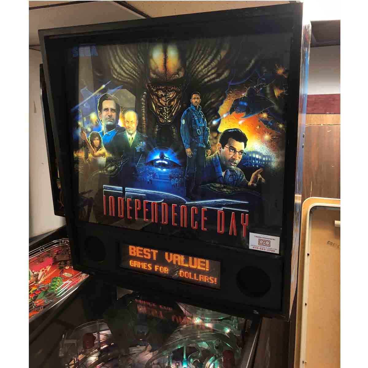 Independence Day Pinball Machine - Elite Home Gamerooms