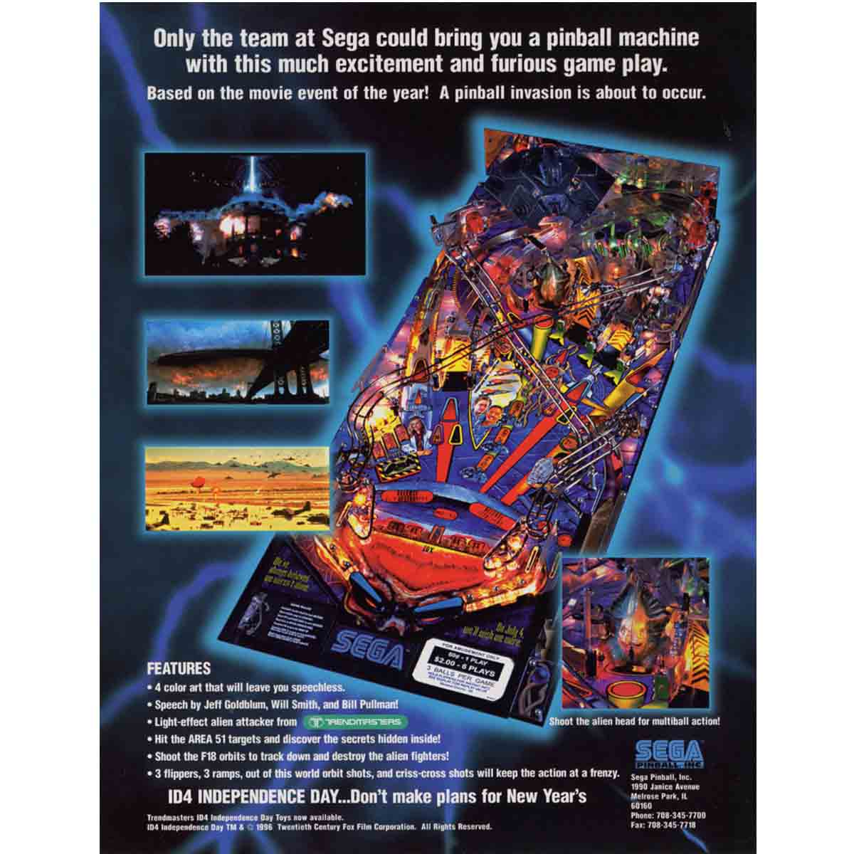 Independence Day Pinball Machine - Elite Home Gamerooms
