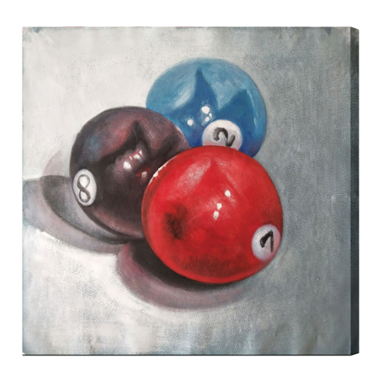 2, 7 & 8 Balls Oil Painting - Elite Home Gamerooms