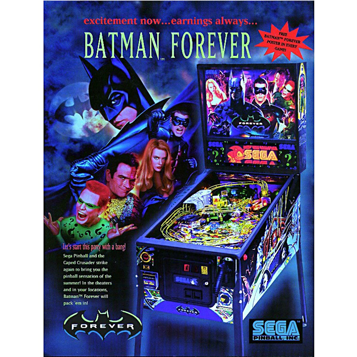 Batman Forever Pinball Machine - Elite Home Gamerooms