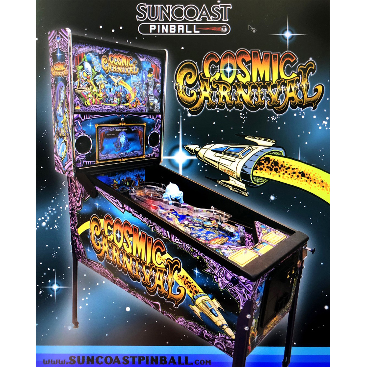 Cosmic Carnival Pinball Machine - Elite Home Gamerooms