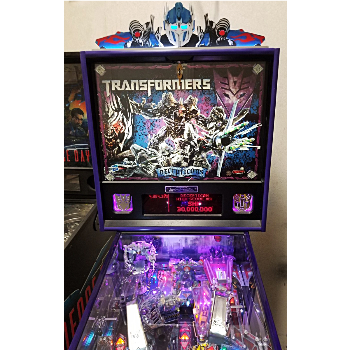 Transformers Decepticons Pinball Machine - Elite Home Gamerooms