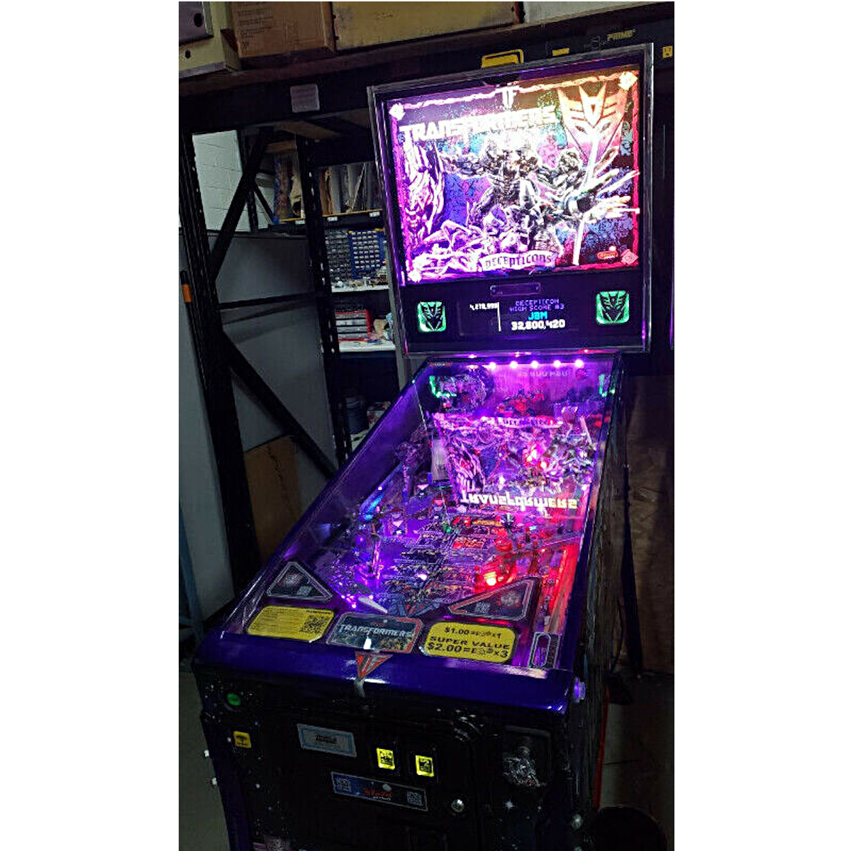 Transformers Decepticons Pinball Machine - Elite Home Gamerooms