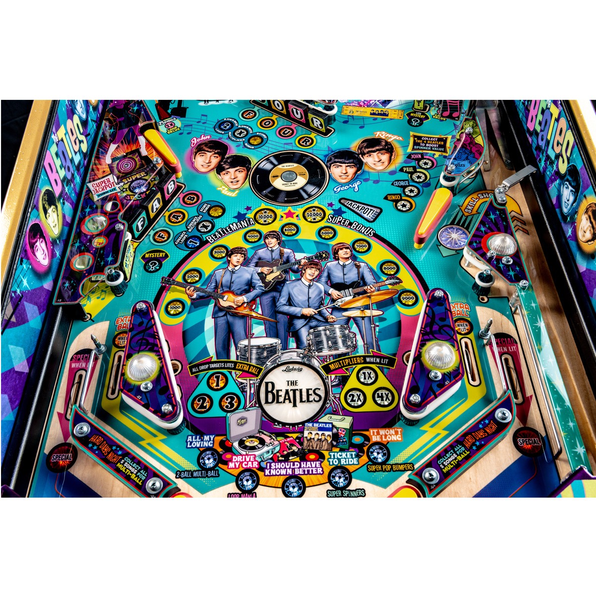 Beatles Gold Edition Pinball Machine - Elite Home Gamerooms