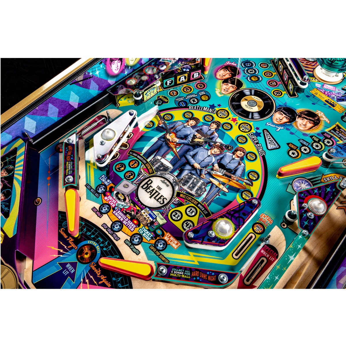 Beatles Gold Edition Pinball Machine - Elite Home Gamerooms