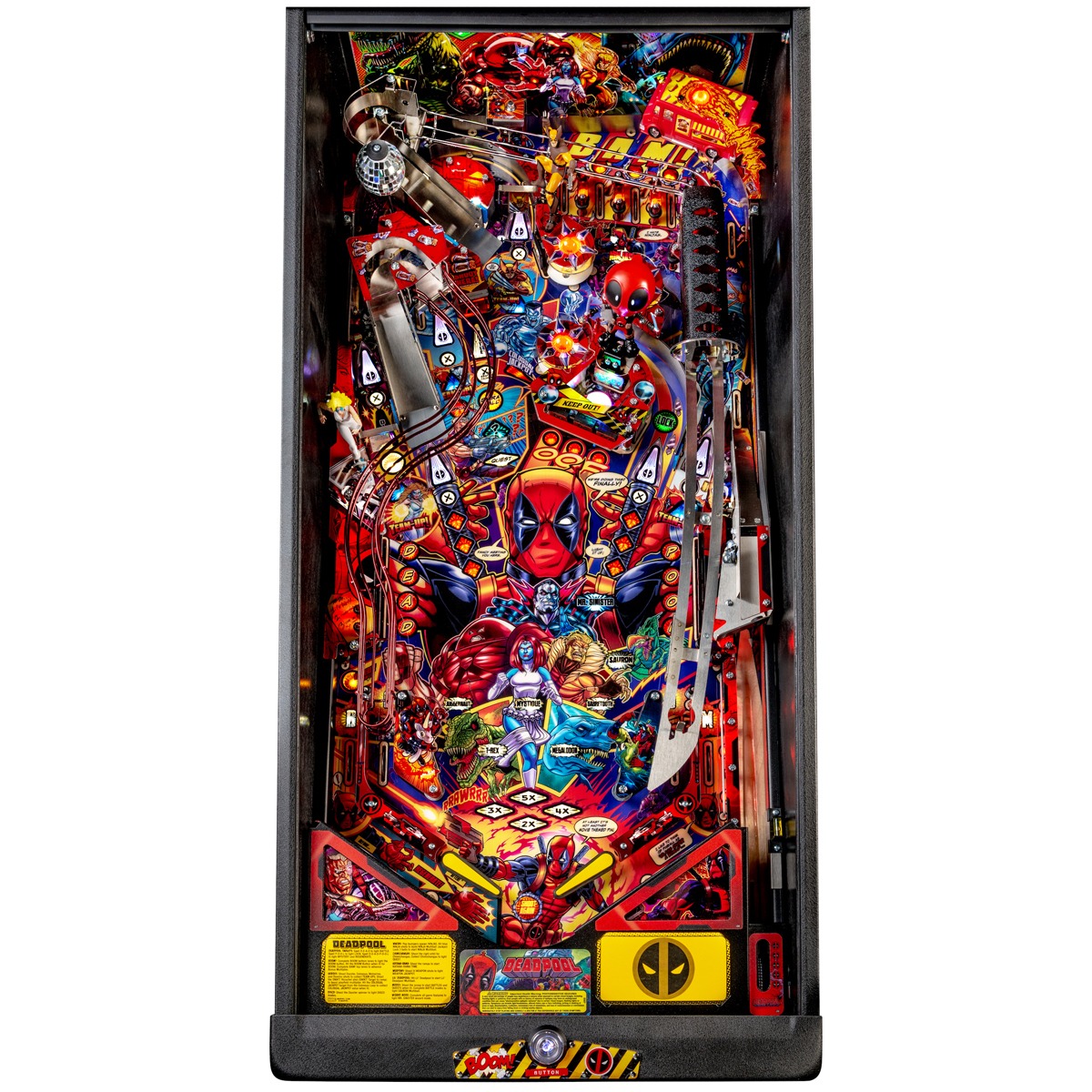 Deadpool Premium Pinball Machine - Elite Home Gamerooms