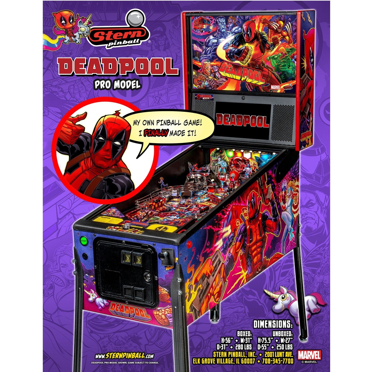 Deadpool Pro Pinball Machine - Elite Home Gamerooms
