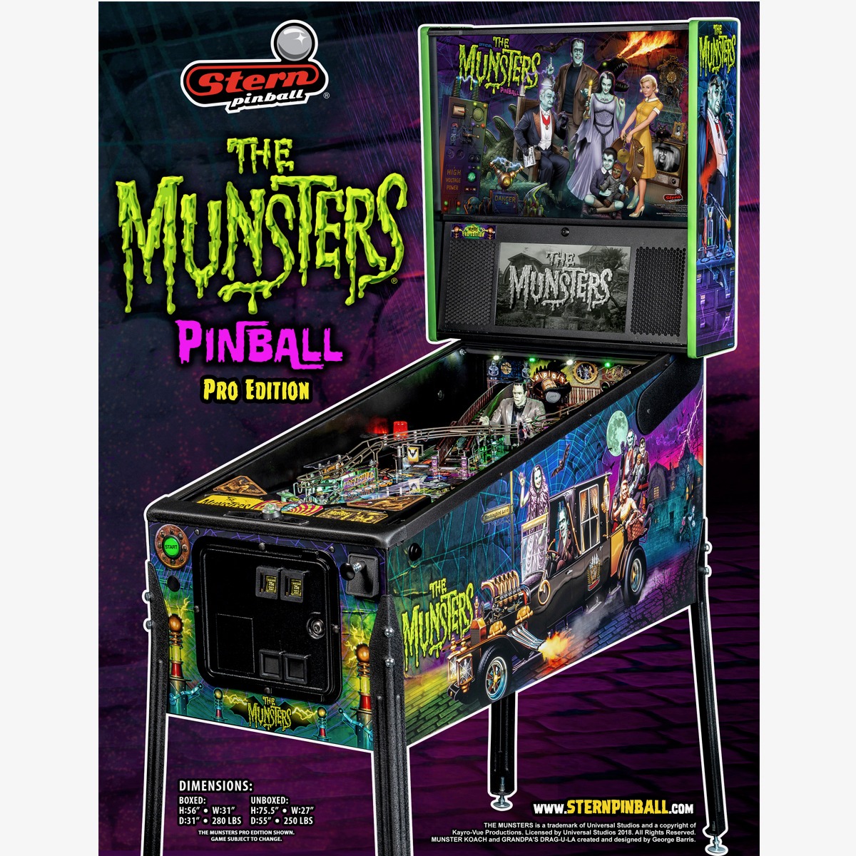 Munsters Pro Pinball Machine - Elite Home Gamerooms