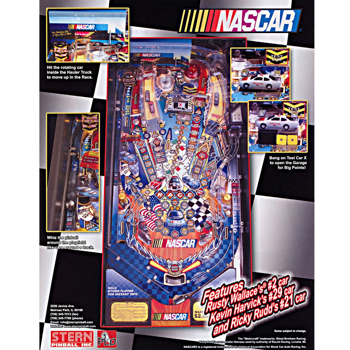 Nascar Pinball Machine by Stern - Elite Home Gamerooms