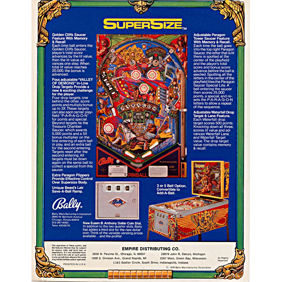 Paragon Pinball Machine - Elite Home Gamerooms