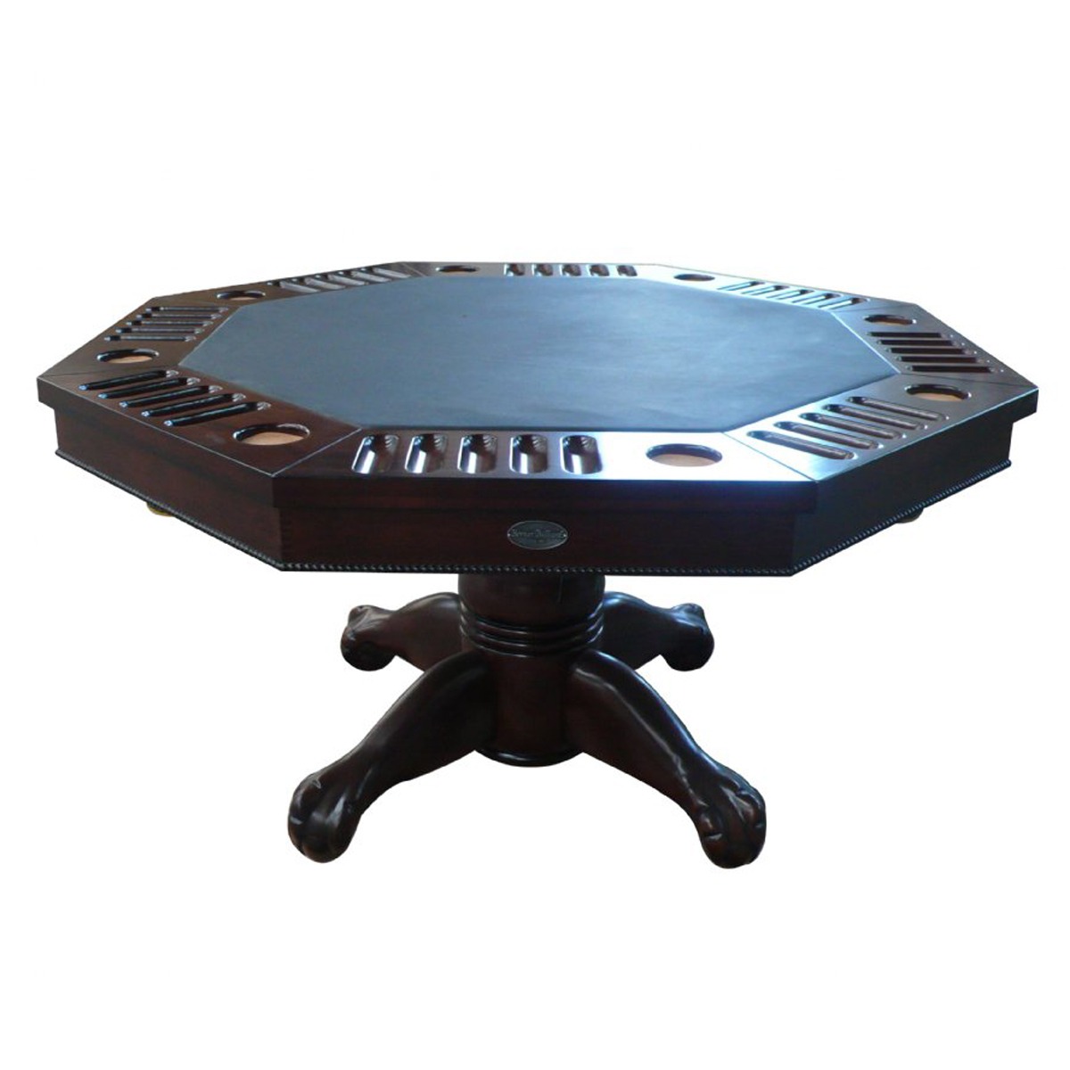 3 in 1 Combination Table Octagon 48 Inch - Dark Walnut - Elite Home ...