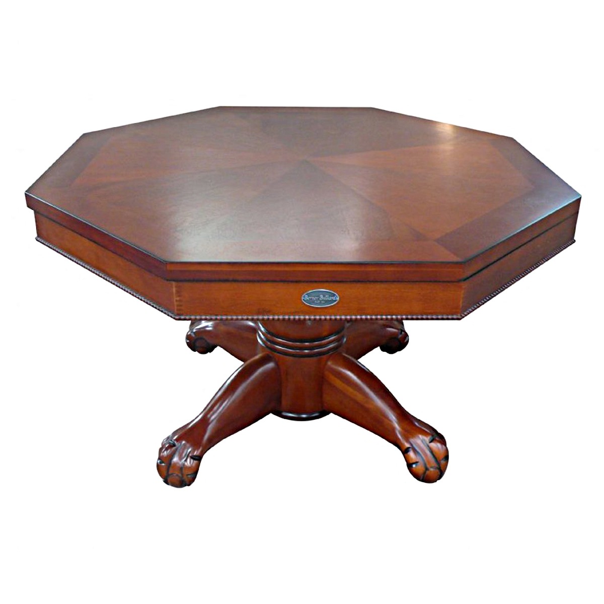 3 in 1 Multi Table - Octagon 48" Antique Walnut - Elite Home Gamerooms