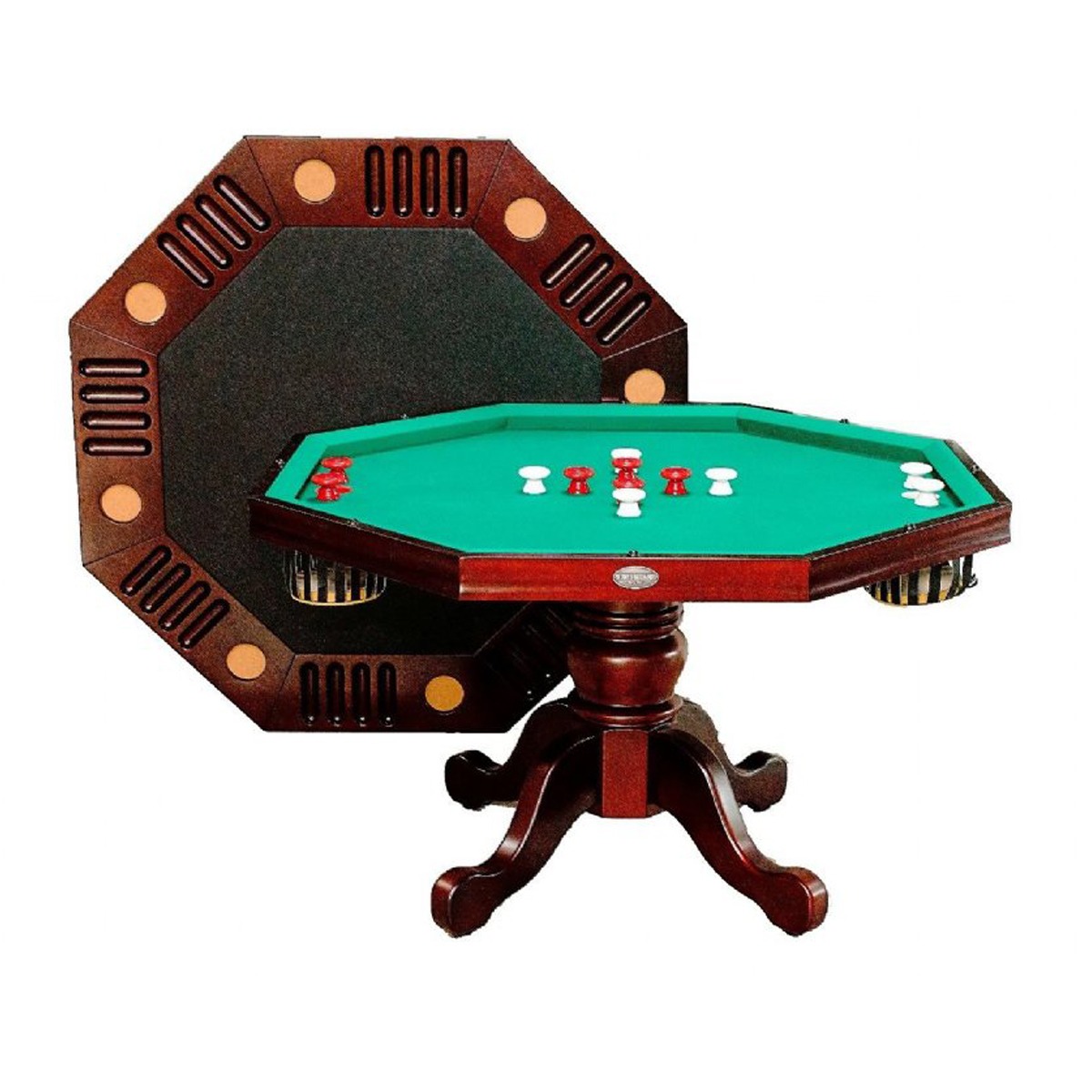 3 in 1 Octagon Combination Table 54 inch - Elite Home Gamerooms