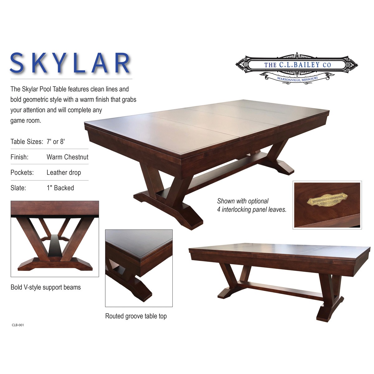 Skylar Pool Table - Elite Home Gamerooms | Billiards