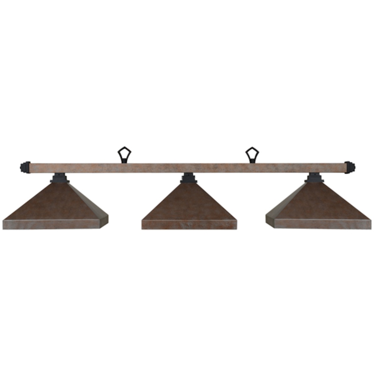 Three-Bulb Billiard Pendant Light Fixture - Square Shades - Elite Home ...