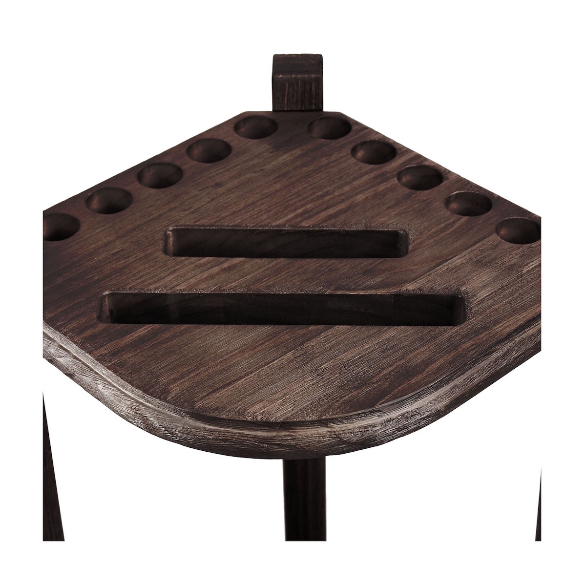 Double Thick Corner Cue Rack - Weathered Dark Chestnut - Elite Home ...