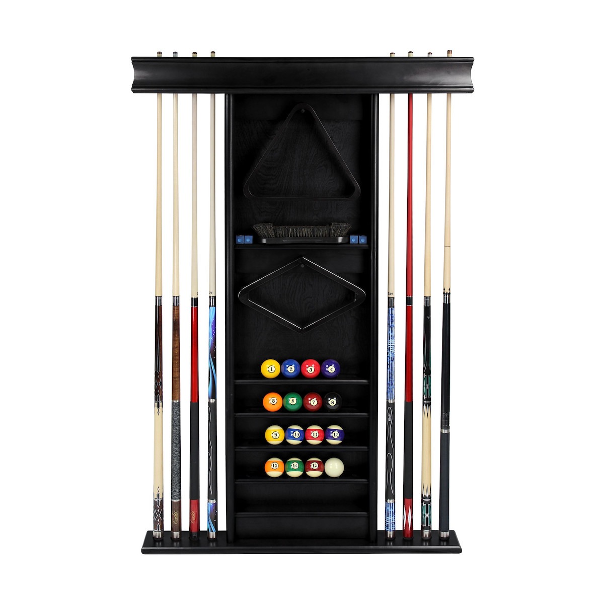 Deluxe Wall Rack - Black - Elite Home Gamerooms