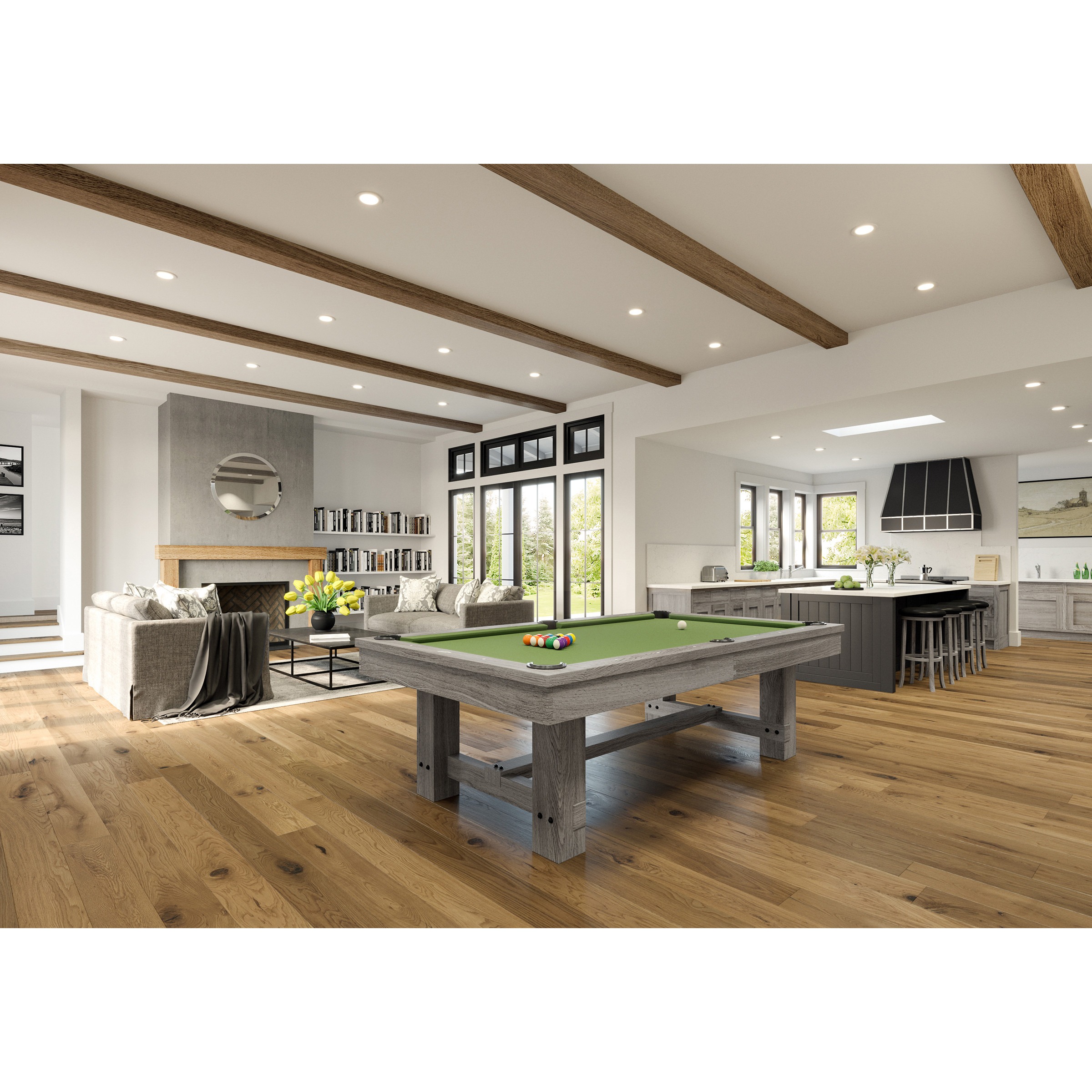 Reno Pool Table - Silver Mist - Elite Home Gamerooms