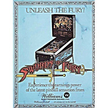 Swords of Fury Pinball Machine - Elite Home Gamerooms