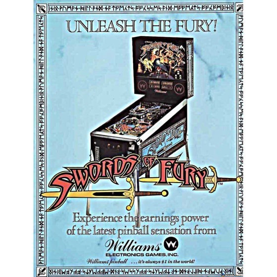 Swords of Fury Pinball Machine - Elite Home Gamerooms