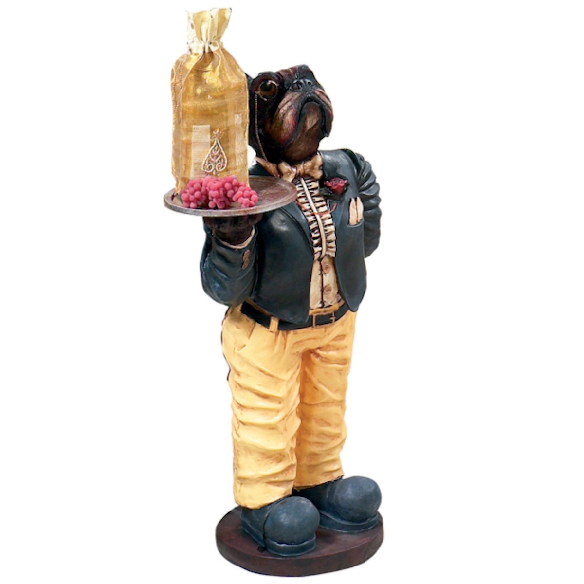 Dog Waiter Statue End Table - Elite Home Gamerooms
