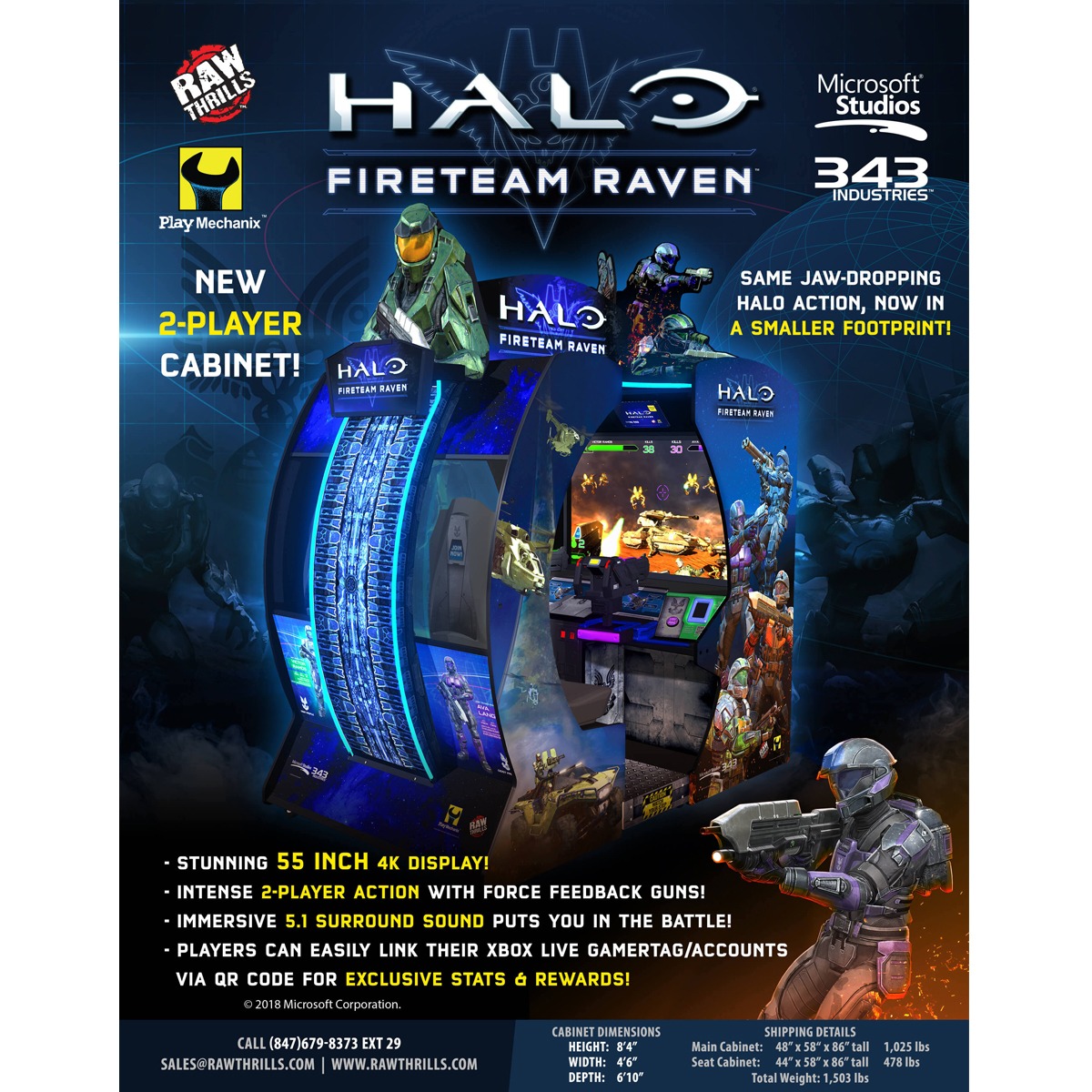 Halo Fireteam Raven Arcade - Elite Home Gamerooms