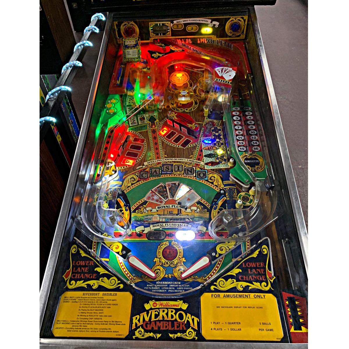 Riverboat Gambler Pinball Machine - Elite Home Gamerooms