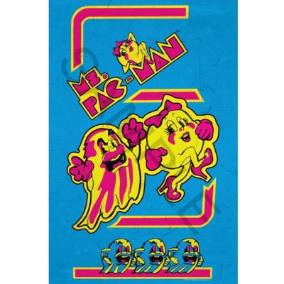 Mrs Pac-Man Poster - Elite Home Gamerooms