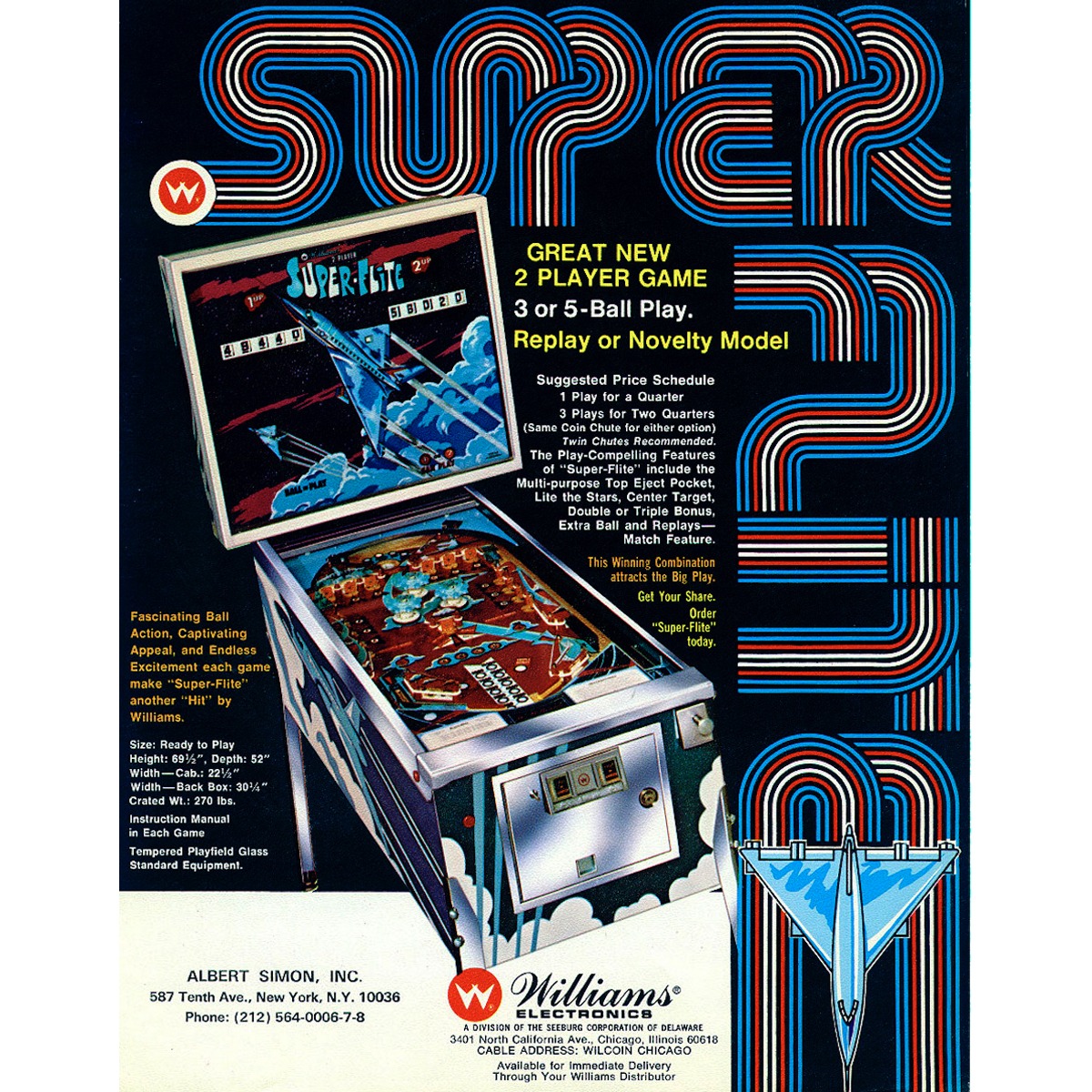 Super-Flite Pinball Machine - Elite Home Gamerooms